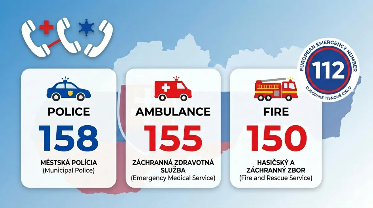 Slovak emergency numbers | E-Vignette Slovakia